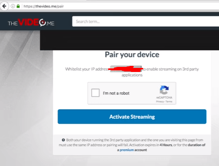 thevideo.me pair, vidup.me pair, tvad.me/pair stream authorization kodi fix