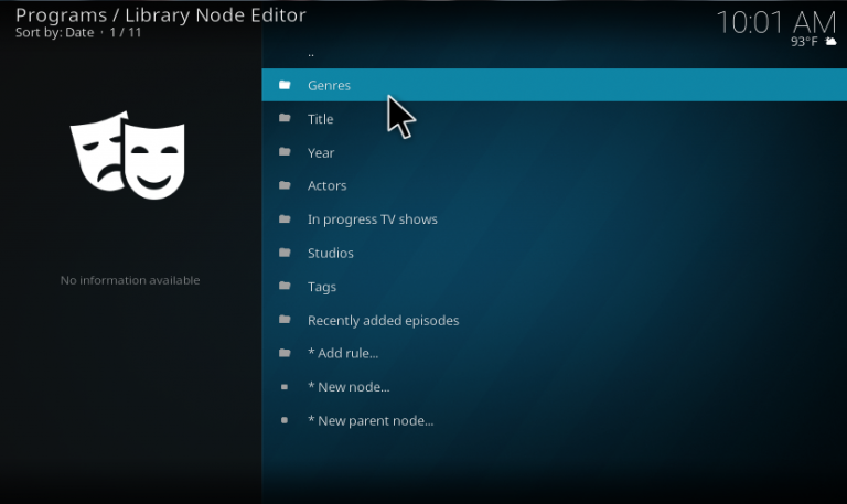 Kodi menu editor to customize main menu on kodi home screen