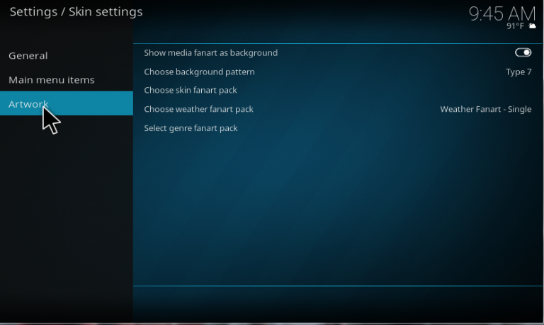 Kodi menu editor to customize main menu on kodi home screen