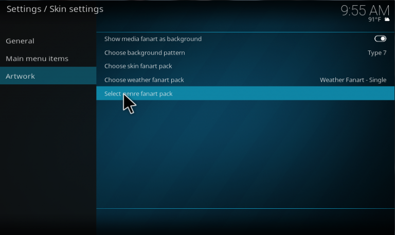 Kodi menu editor to customize main menu on kodi home screen