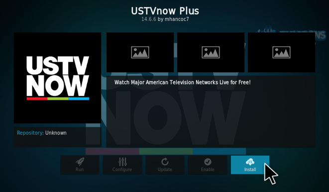 USTVNOW Kodi addon installation and usage guide [Plus version]